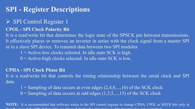 SPI introduction(Serial Peripheral Interface) | PPTX