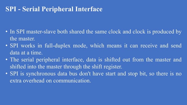 Spi Introduction Serial Peripheral Interface Pptx