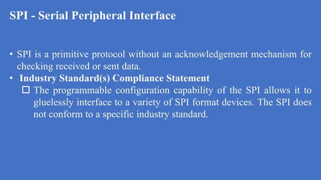 SPI introduction(Serial Peripheral Interface) | PPTX
