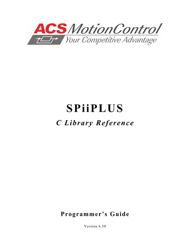 S Pii Plus+C+Library+Programmer+Guide | PDF