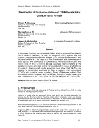 Classification of Electroencephalograph (EEG) Signals Using Quantum Neural Network | PDF