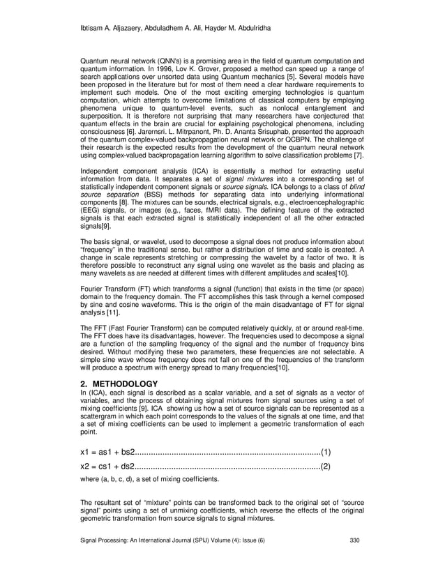 Classification of Electroencephalograph (EEG) Signals Using Quantum Neural Network | PDF