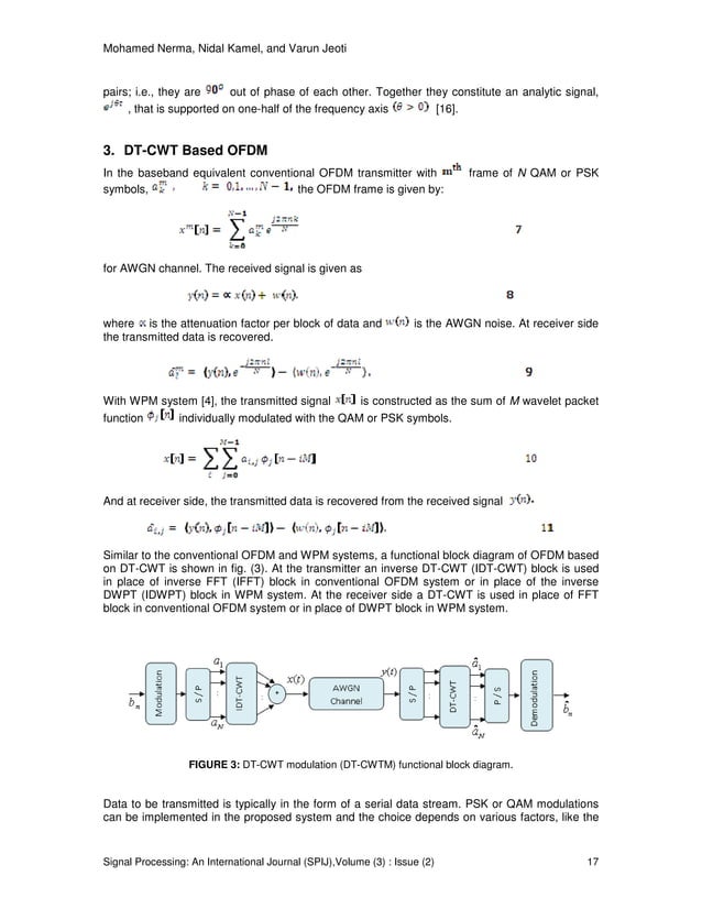 An OFDM System Based on Dual Tree Complex Wavelet Transform (DT-CWT) | PDF