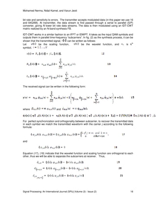 An OFDM System Based on Dual Tree Complex Wavelet Transform (DT-CWT) | PDF