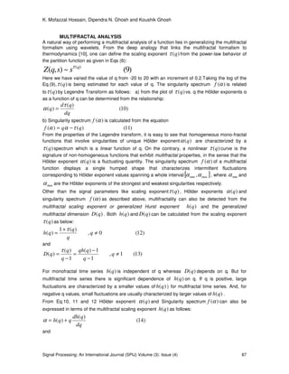 Investigatng MultIfractality of Solar Irradiance Data Through Wavelet Based MultIfractal ...