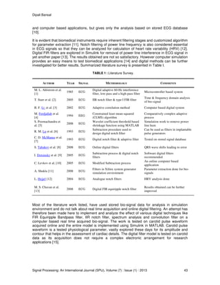 Computer Based Model to Filter Real Time Acquired Human Carotid Pulse | PDF