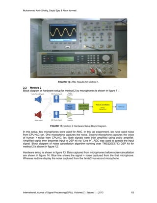 Hardware Implementation of Adaptive Noise Cancellation over DSP Kit TMS320C6713 | PDF