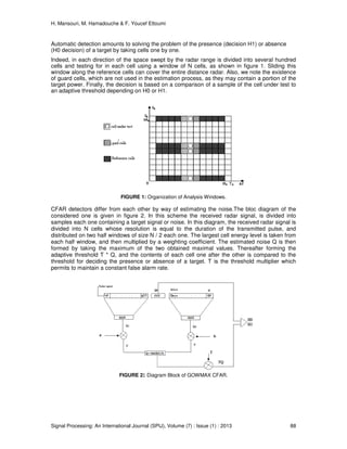 Real Time Implementation on TM320C6711 DSP processor of a new CFAR Radar | PDF
