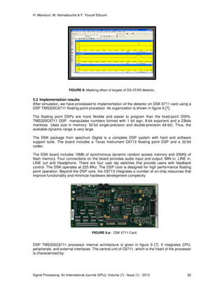 Real Time Implementation on TM320C6711 DSP processor of a new CFAR Radar | PDF