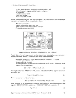 Real Time Implementation on TM320C6711 DSP processor of a new CFAR Radar | PDF