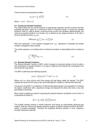 Electrocardiogram Denoised Signal by Discrete Wavelet Transform and Continuous Wavelet Transform ...