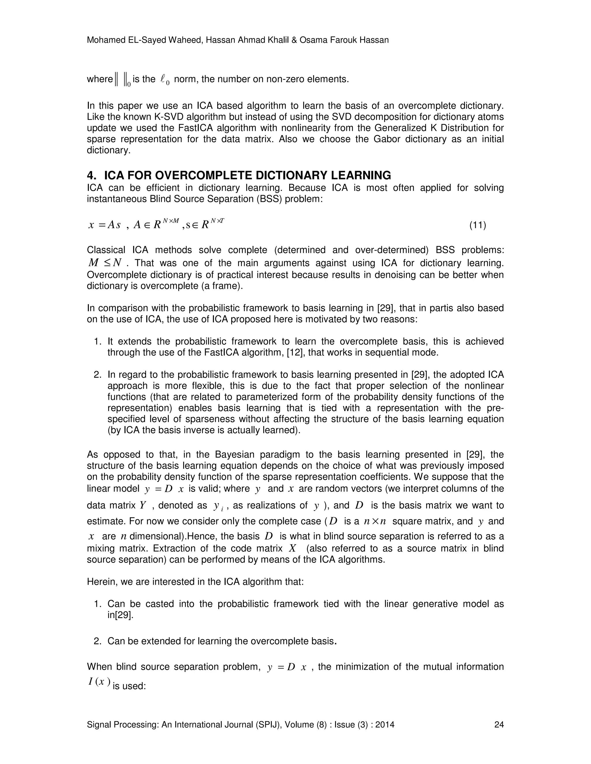 Image Denoising Based On Sparse Representation In A Probabilistic Framework | PDF | Photo ...