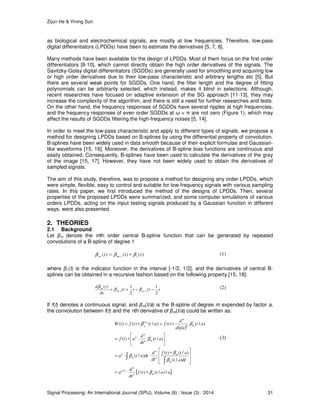 Design of Low-Pass Digital Differentiators Based on B-splines | PDF | Technology & Computing