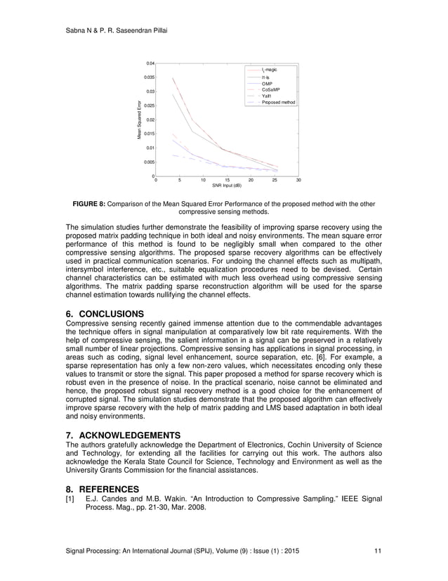 Matrix Padding Method for Sparse Signal Reconstruction | PDF Matrix Padding Method for Sparse Signal Reconstruction | PDF
