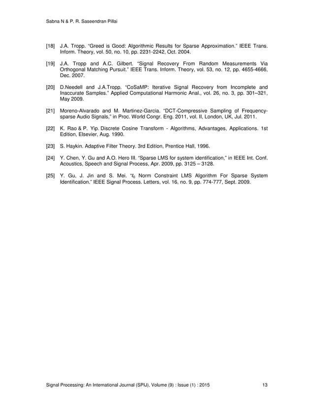 Matrix Padding Method for Sparse Signal Reconstruction | PDF