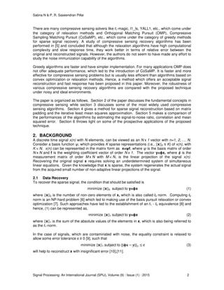 Matrix Padding Method for Sparse Signal Reconstruction | PDF