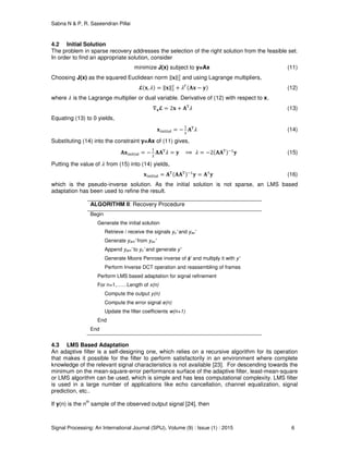 Matrix Padding Method for Sparse Signal Reconstruction | PDF