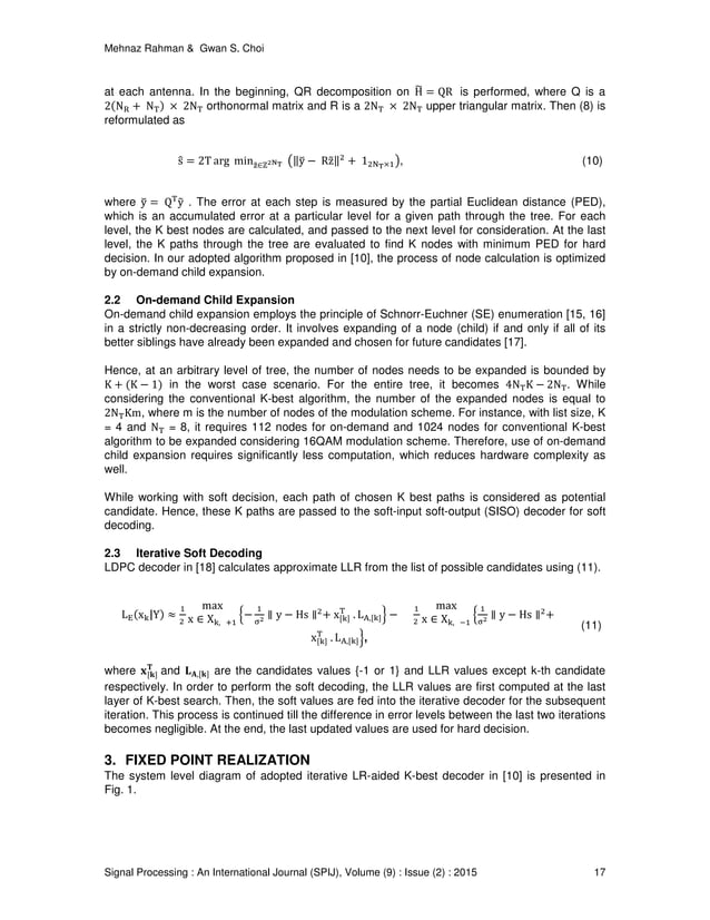 Fixed Point Realization Of Iterative Lr Aided Soft Mimo Decoding Algorithm Pdf 