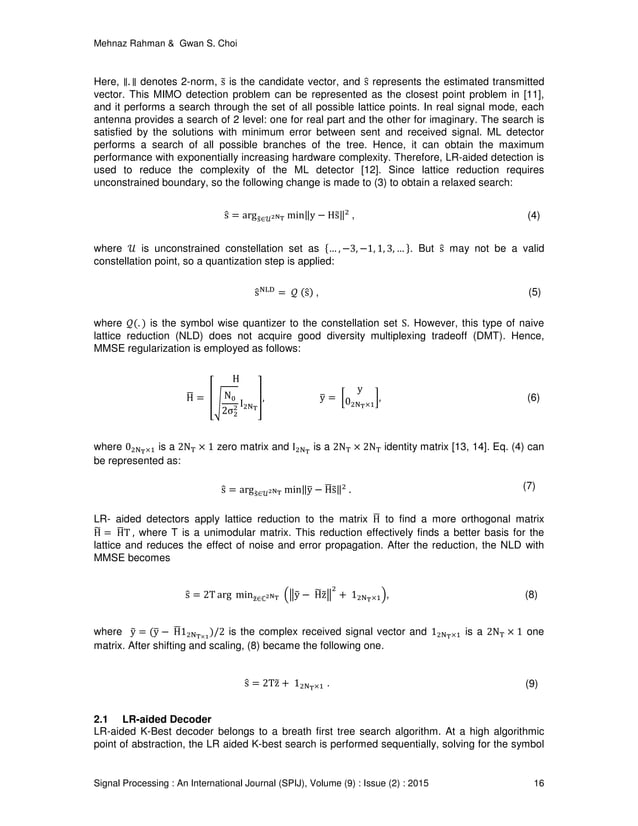 Fixed Point Realization of Iterative LR-Aided Soft MIMO Decoding Algorithm Fixed Point Realization of Iterative LR-Aided Soft MIMO Decoding Algorithm