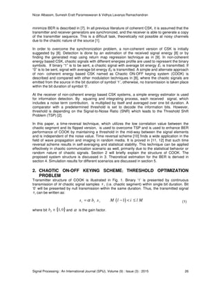 A Threshold Enhancement Technique for Chaotic On-Off Keying Scheme | PDF
