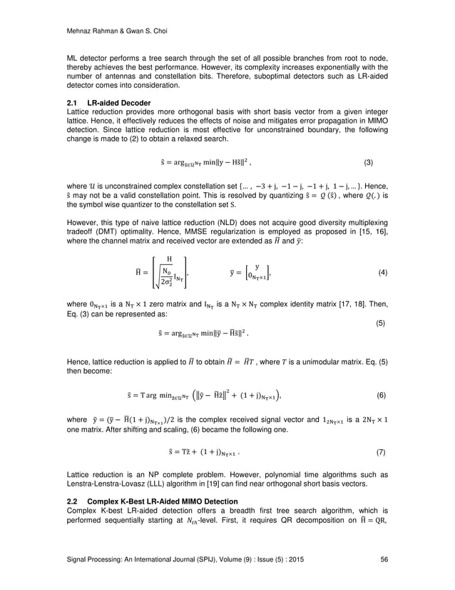 Iterative Soft Decision Based Complex K Best Mimo Decoder Pdf