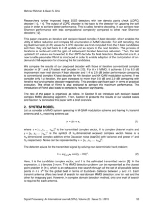 Iterative Soft Decision Based Complex K-best MIMO Decoder | PDF