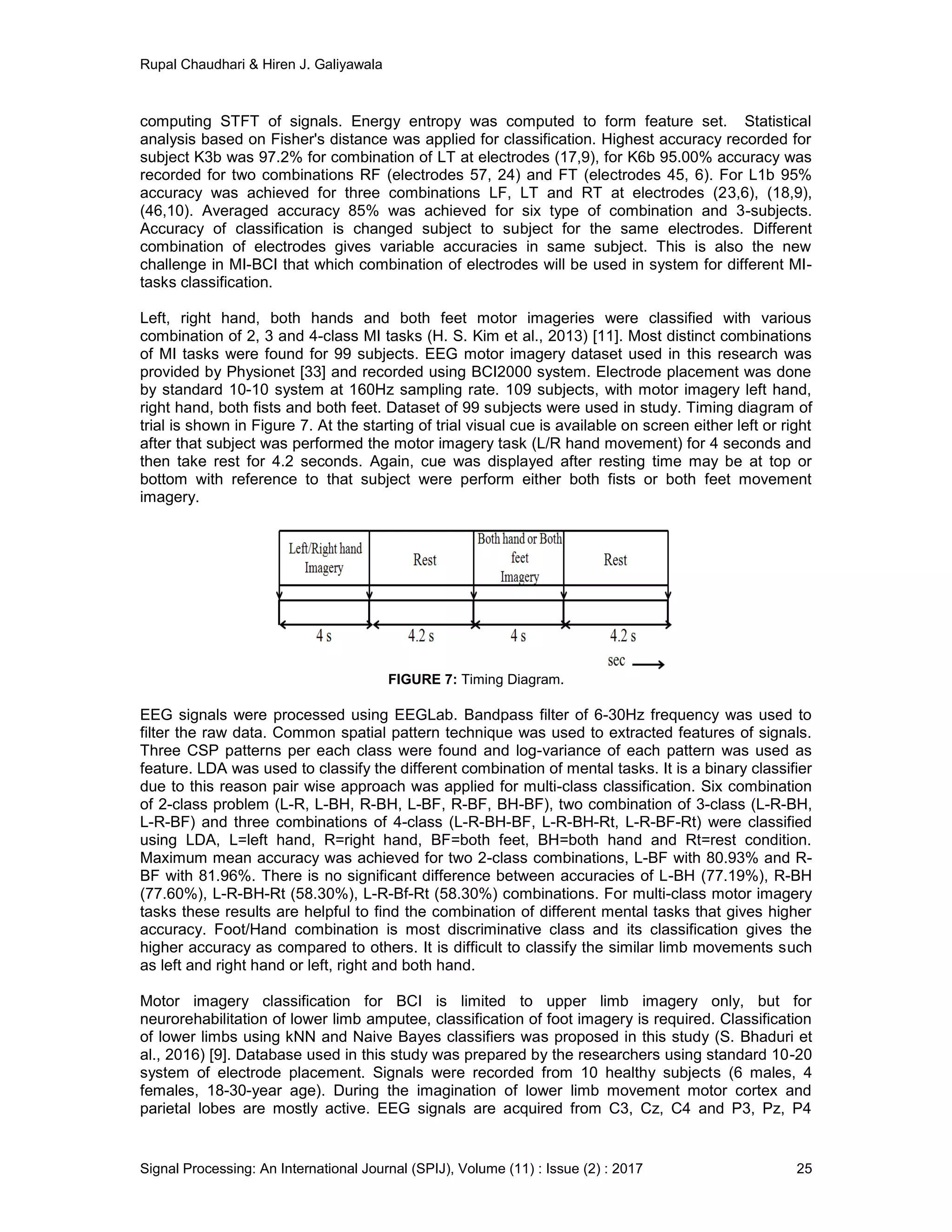 A Review on Motor Imagery Signal Classification for BCI | PDF