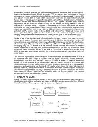 A Review on Motor Imagery Signal Classification for BCI | PDF