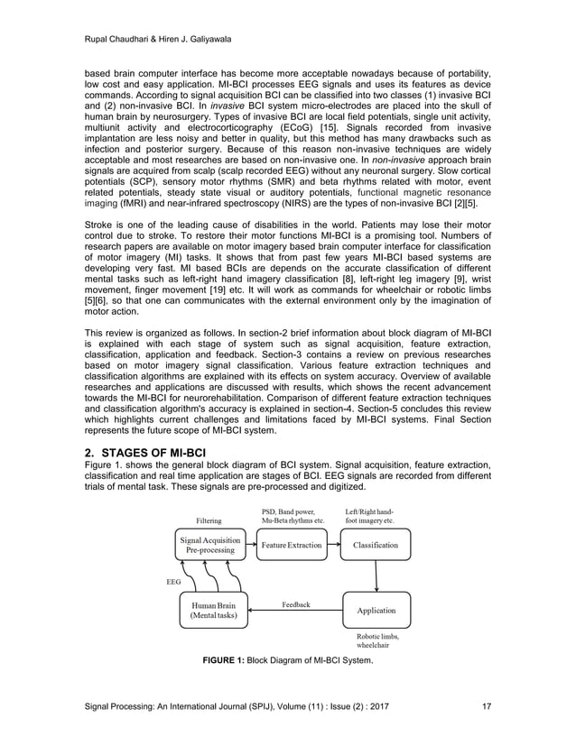 A Review on Motor Imagery Signal Classification for BCI | PDF
