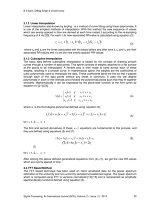 Comparison of Re-sampling Methods in the Spectral Analysis of RR-interval Series Data | PDF