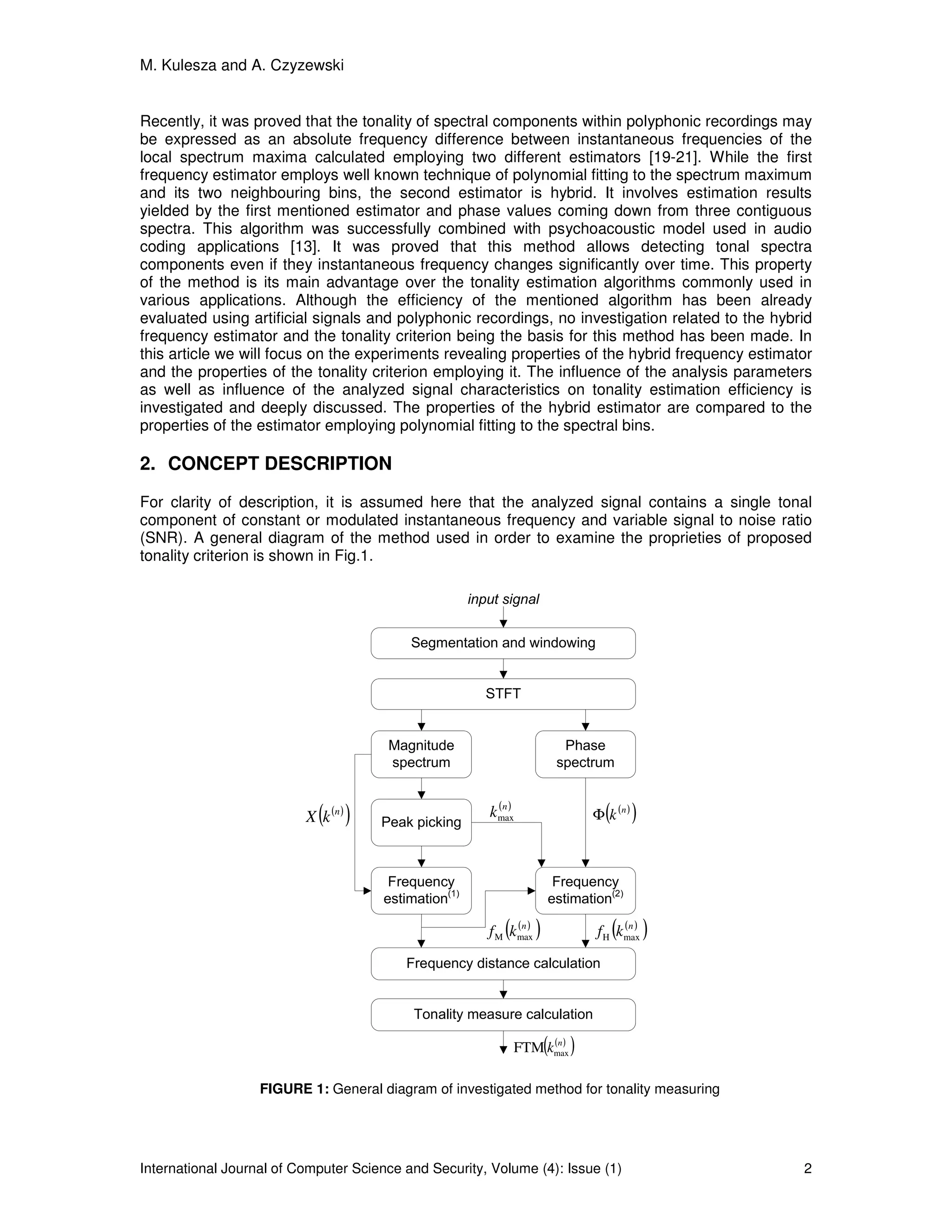 Frequency based criterion for distinguishing tonal and noisy spectral components | PDF