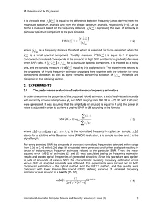 Frequency based criterion for distinguishing tonal and noisy spectral components | PDF