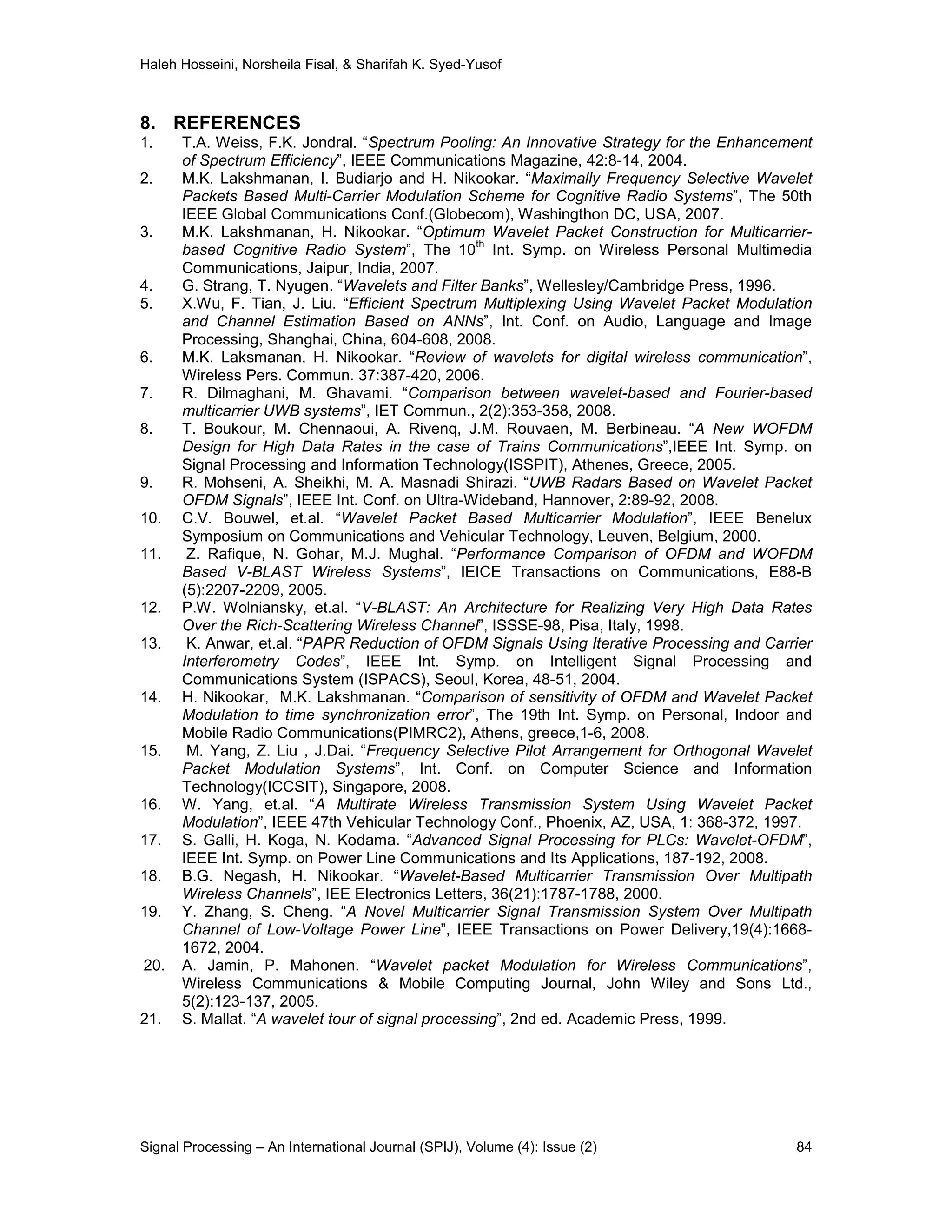 Wavelet Packet Based Multicarrier Modulation For Cognitive Uwb Systems Pdf