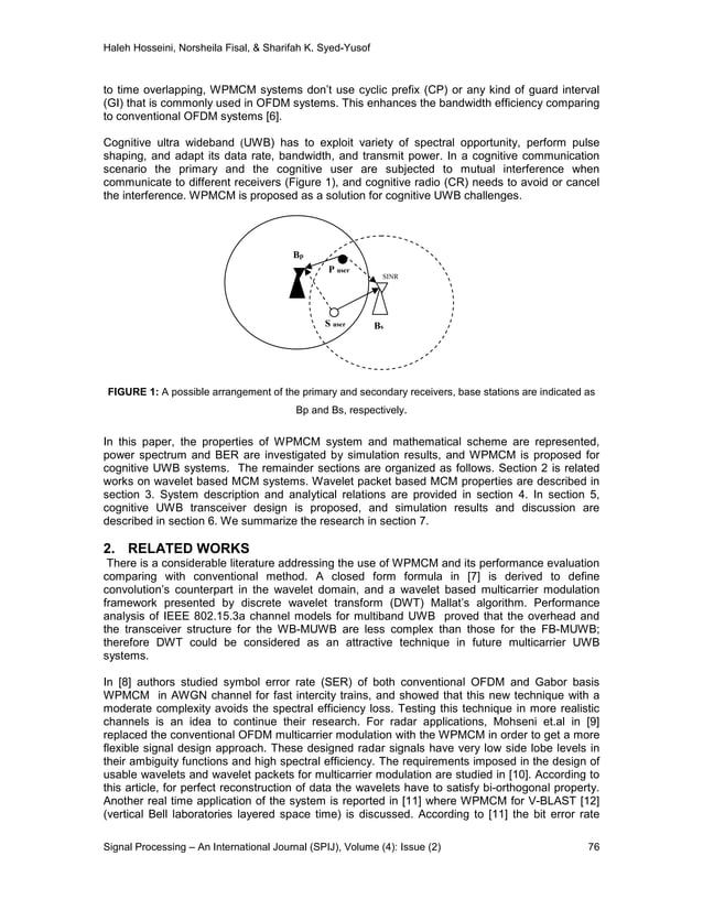 Wavelet Packet based Multicarrier Modulation for Cognitive UWB Systems | PDF