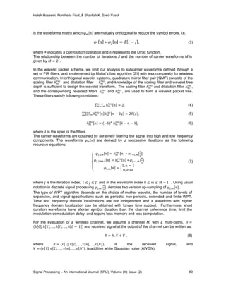 Wavelet Packet based Multicarrier Modulation for Cognitive UWB Systems | PDF