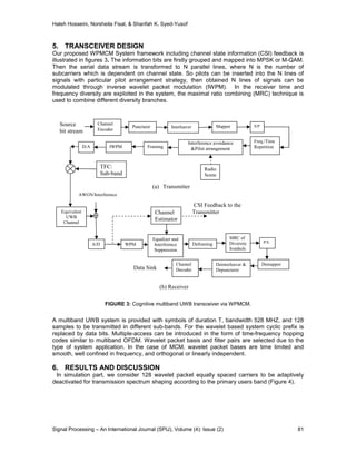 Wavelet Packet based Multicarrier Modulation for Cognitive UWB Systems | PDF