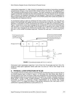 Performance Analysis of Convolution Coded WLAN Physical Layer under Different Modulation ...