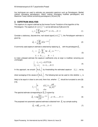 Consistent Nonparametric Spectrum Estimation Via Cepstrum Thresholding ...