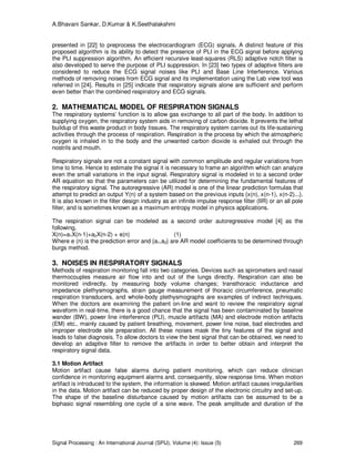 Performance Study of Various Adaptive filter algorithms for Noise Cancellation in Respiratory ...