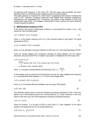 Design and Implementation of Low Ripple Low Power Digital Phase-Locked Loop | PDF