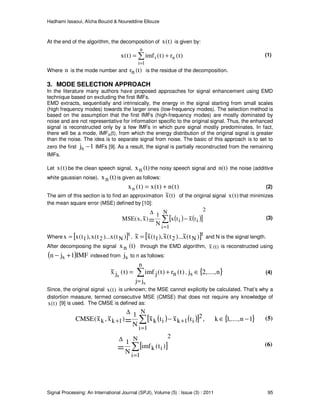 Noisy Speech Enhancement Using Soft Thresholding on Selected Intrinsic Mode Functions | PDF