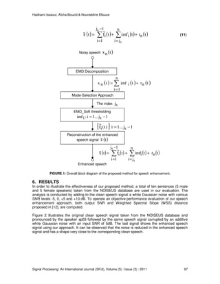 Noisy Speech Enhancement Using Soft Thresholding on Selected Intrinsic Mode Functions | PDF