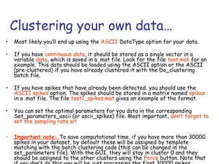 Spike sorting-tutorial | PPT