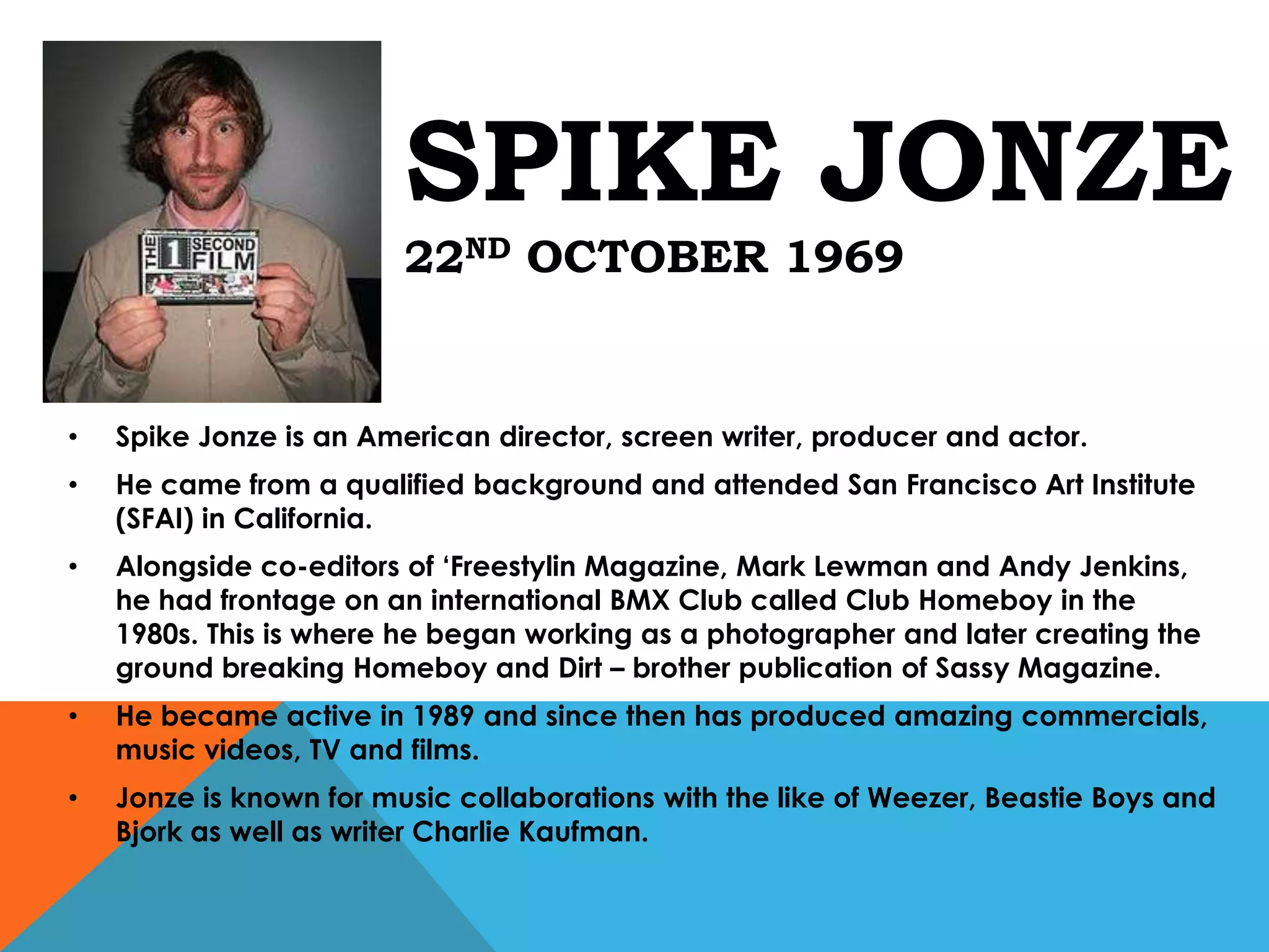 Spike Jonze - Auteur Theory | PPTX
