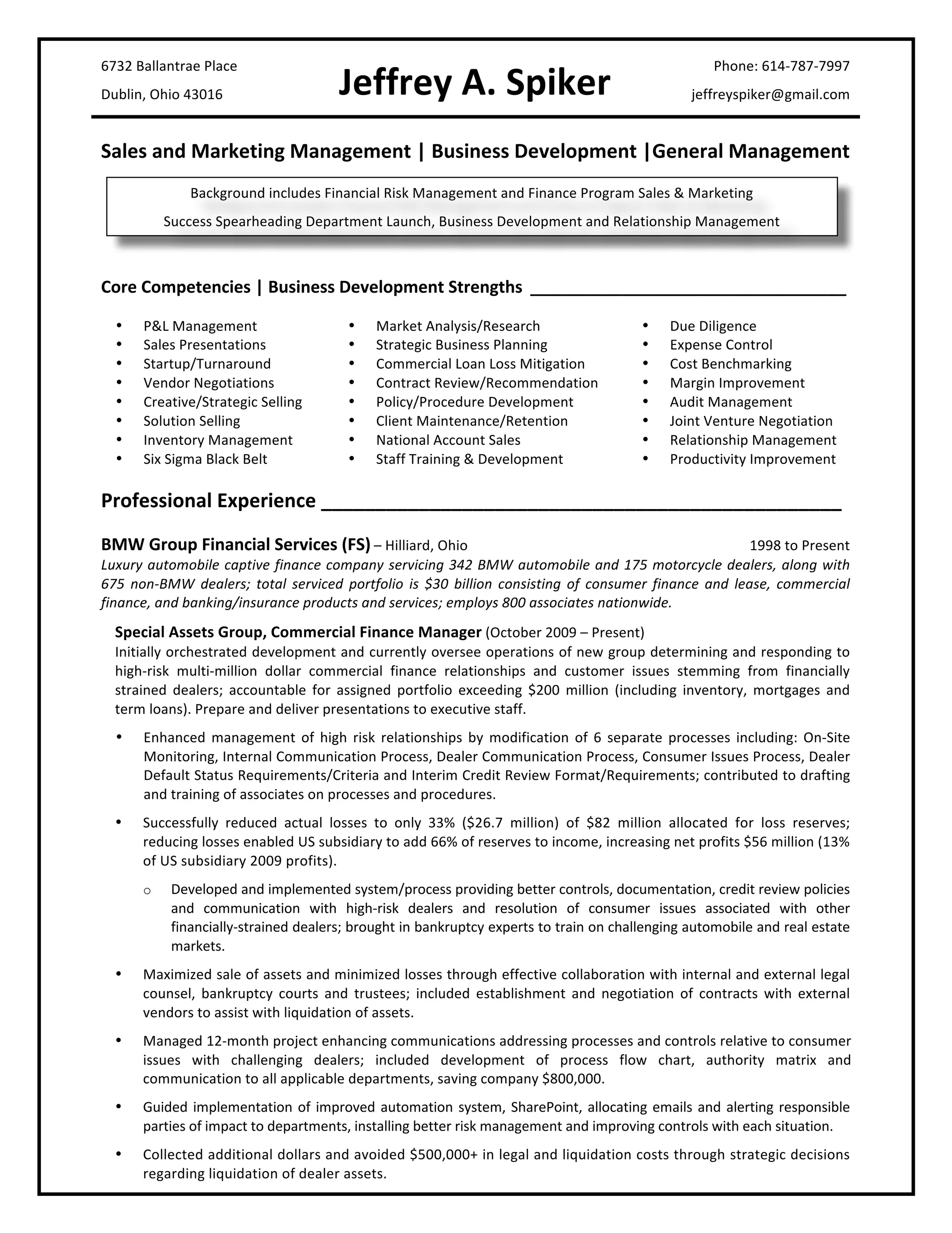 Spiker Jeffrey Resume7[1] | PDF