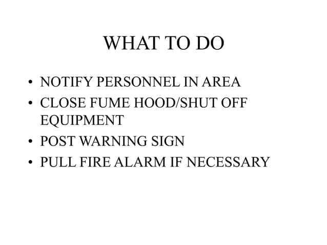 Chemical Spill Drill Guidelines for Simulated Laboratory Spills – For ...