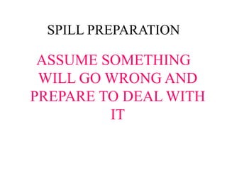Chemical Spill Drill Guidelines for Simulated Laboratory Spills – For ...