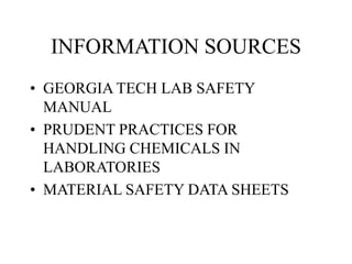 Chemical Spill Drill Guidelines for Simulated Laboratory Spills – For ...