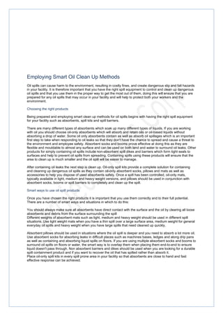Spill Absorbents - FAQs | PDF
