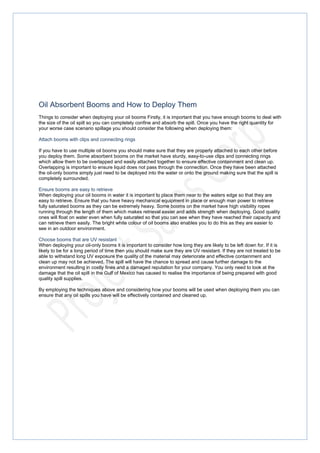 Spill Absorbents - FAQs | PDF